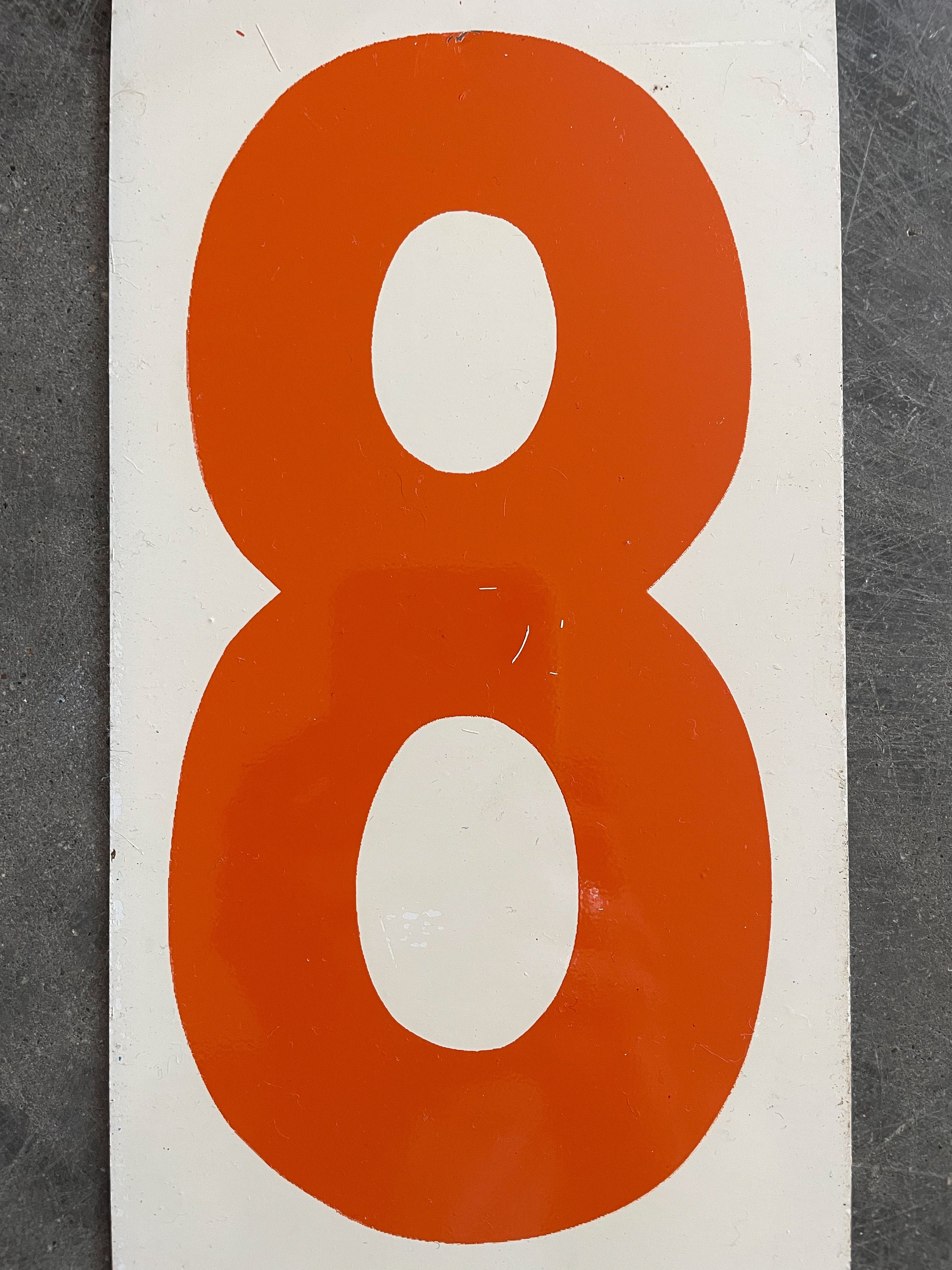Vintage Gas Station Number Sign Double Sided 5 and 8 - Etsy