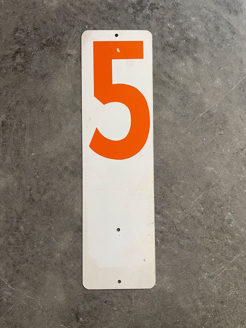 Vintage Gas Station Number Sign Double Sided 5 and 8 - Etsy