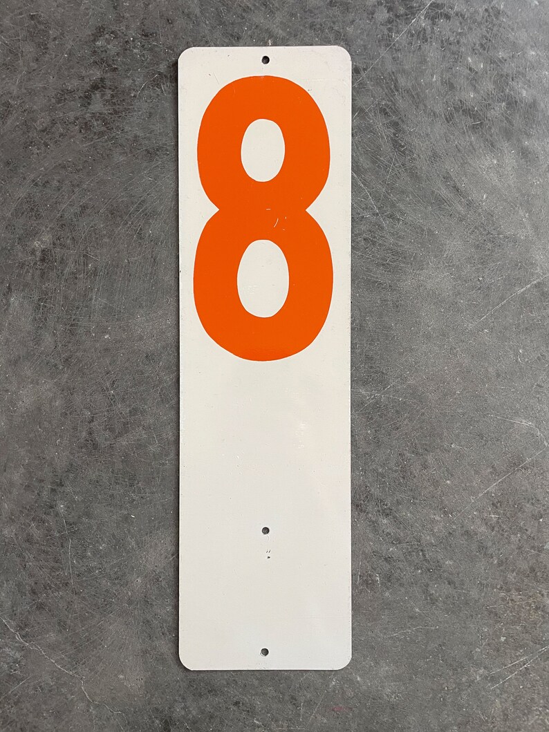 Vintage Gas Station Number Sign Double Sided 5 and 8 - Etsy