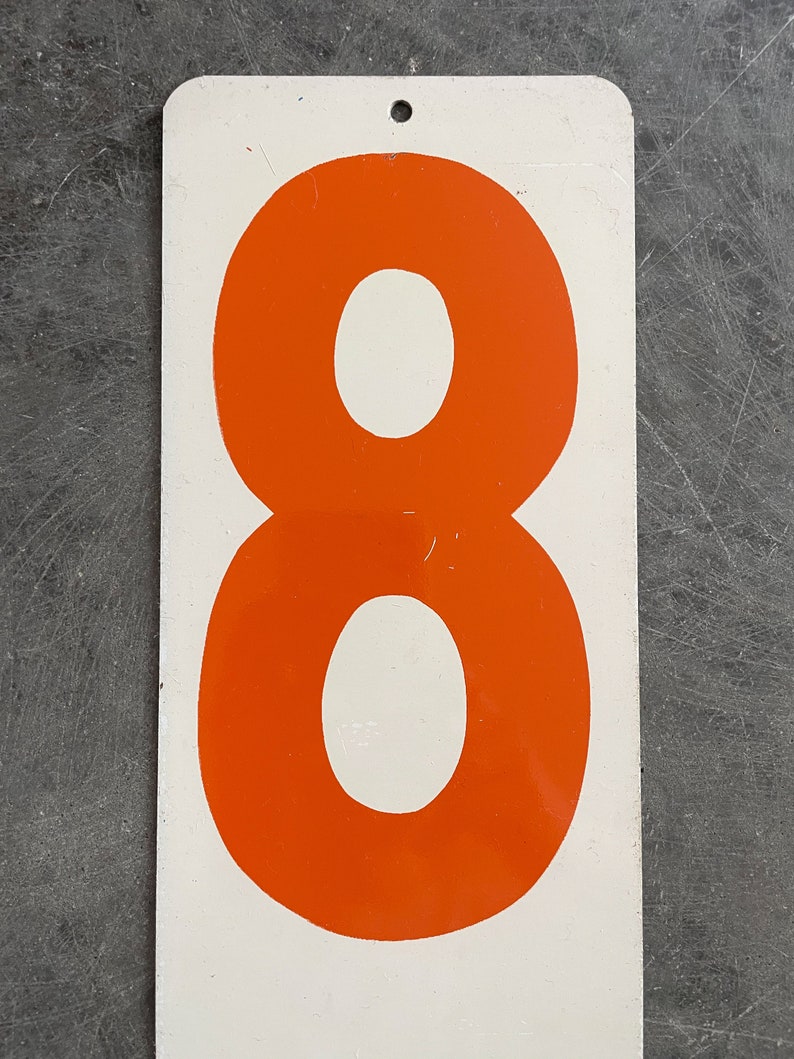 Vintage Gas Station Number Sign Double Sided 5 and 8 - Etsy