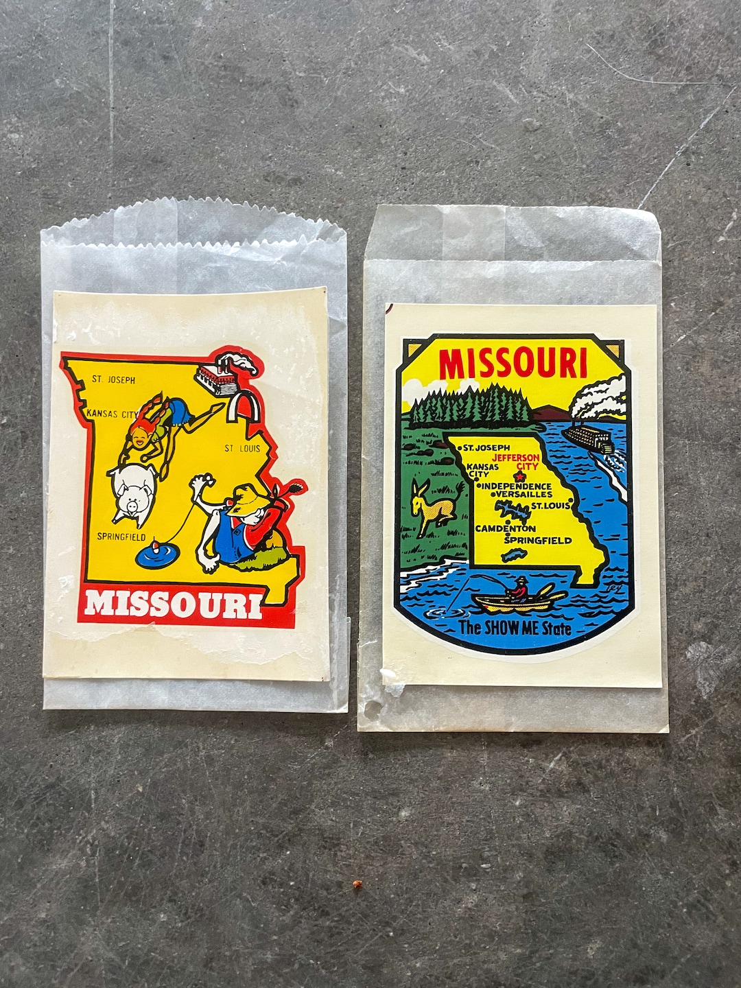 Vintage Missouri State Travel Souvenir Water Transfer Decal Window ...
