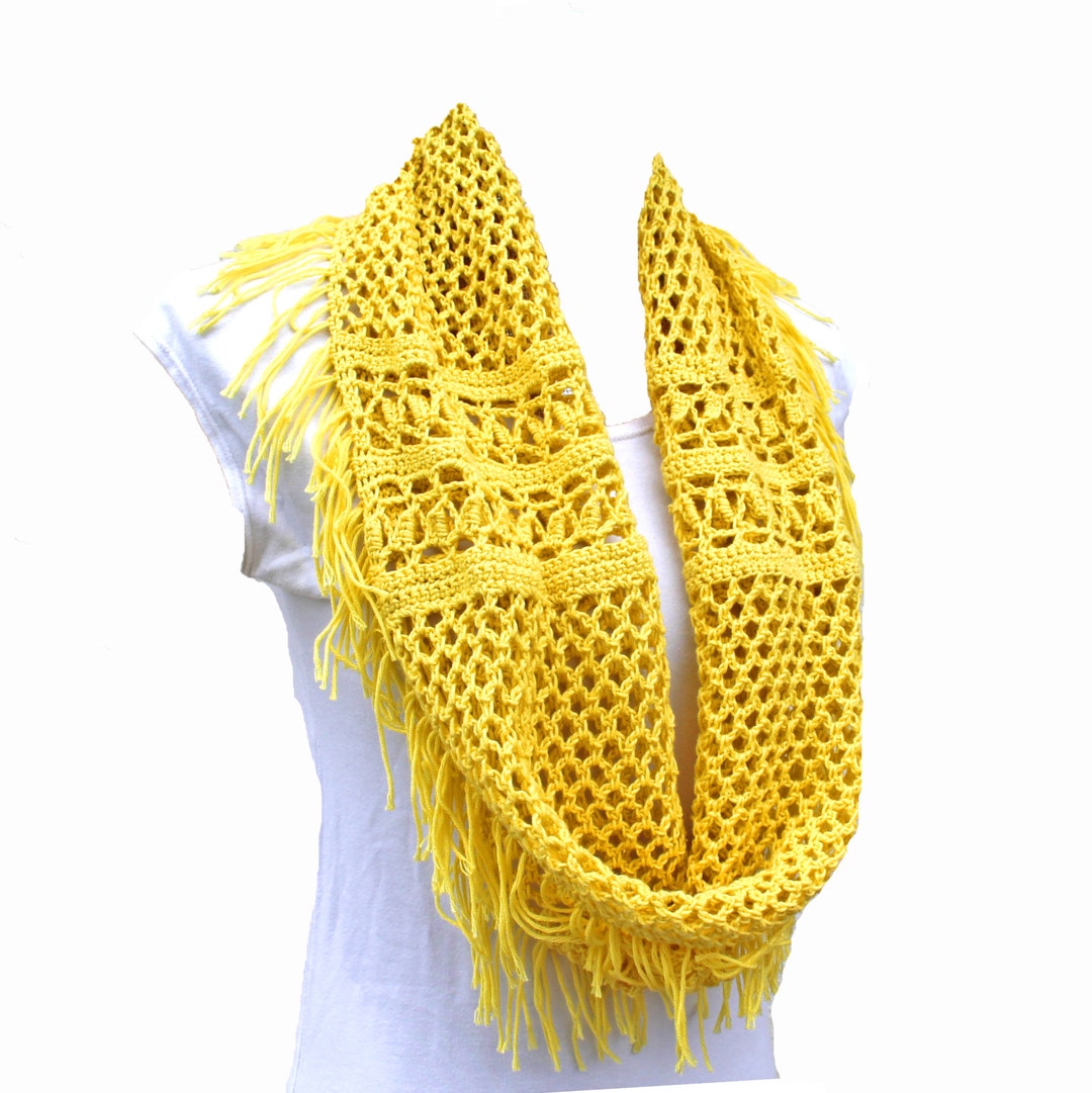 Lace Infinity Scarf Pattern - Saffron Lace Infinity Scarf Crochet ...