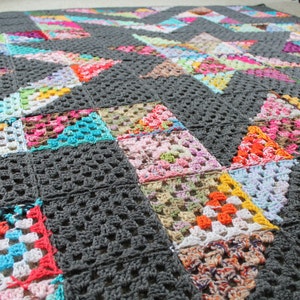 Easy Crochet Afghan Pattern - Granny Star Stashbuster Crochet Blanket ...