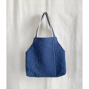 Schoolhouse Quilt Shoulder Bag Large Tote Bucket Handbag Minimal ...