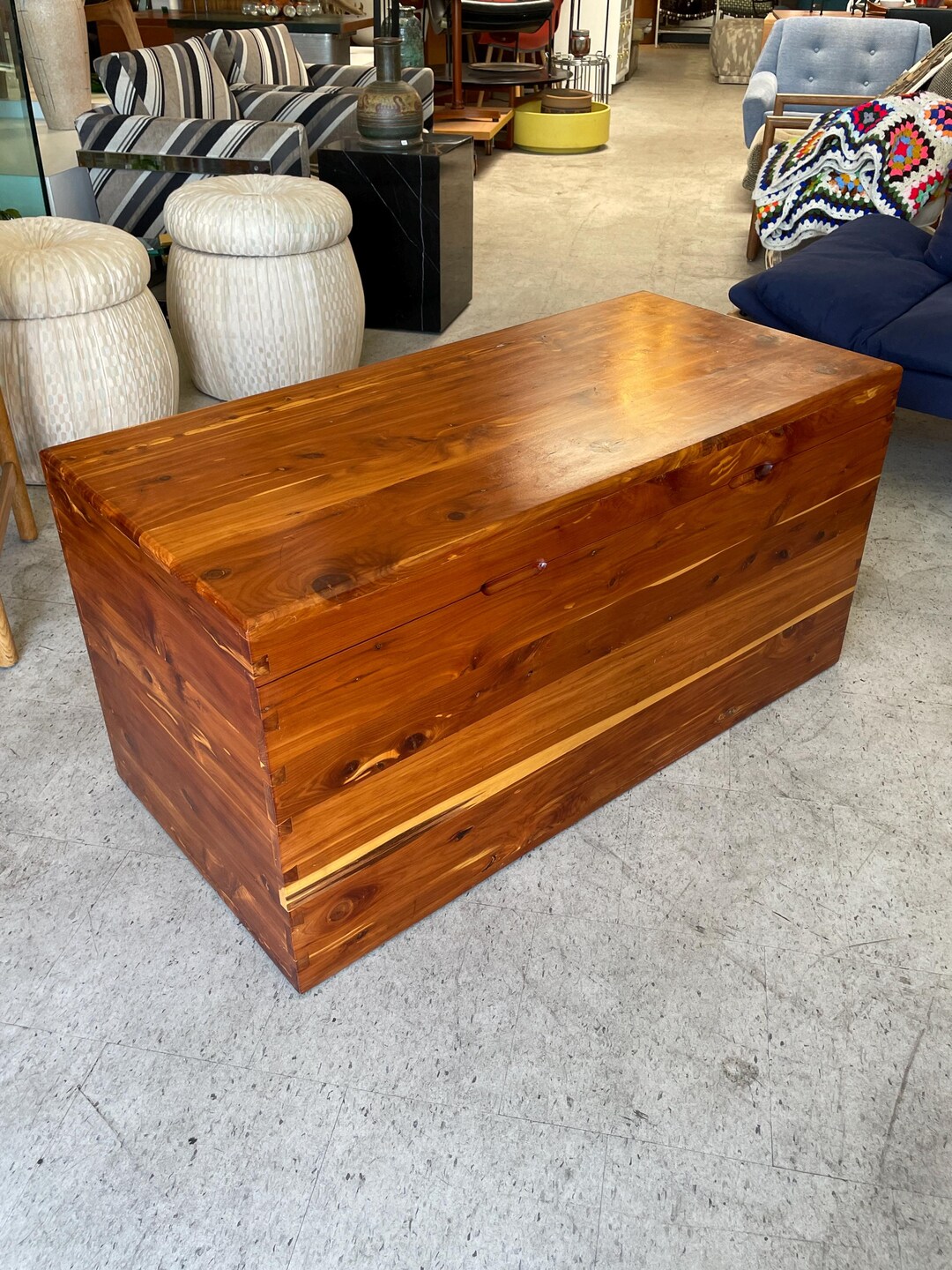 Vintage Solid Cedar Chest With Dovetail Corners - Etsy