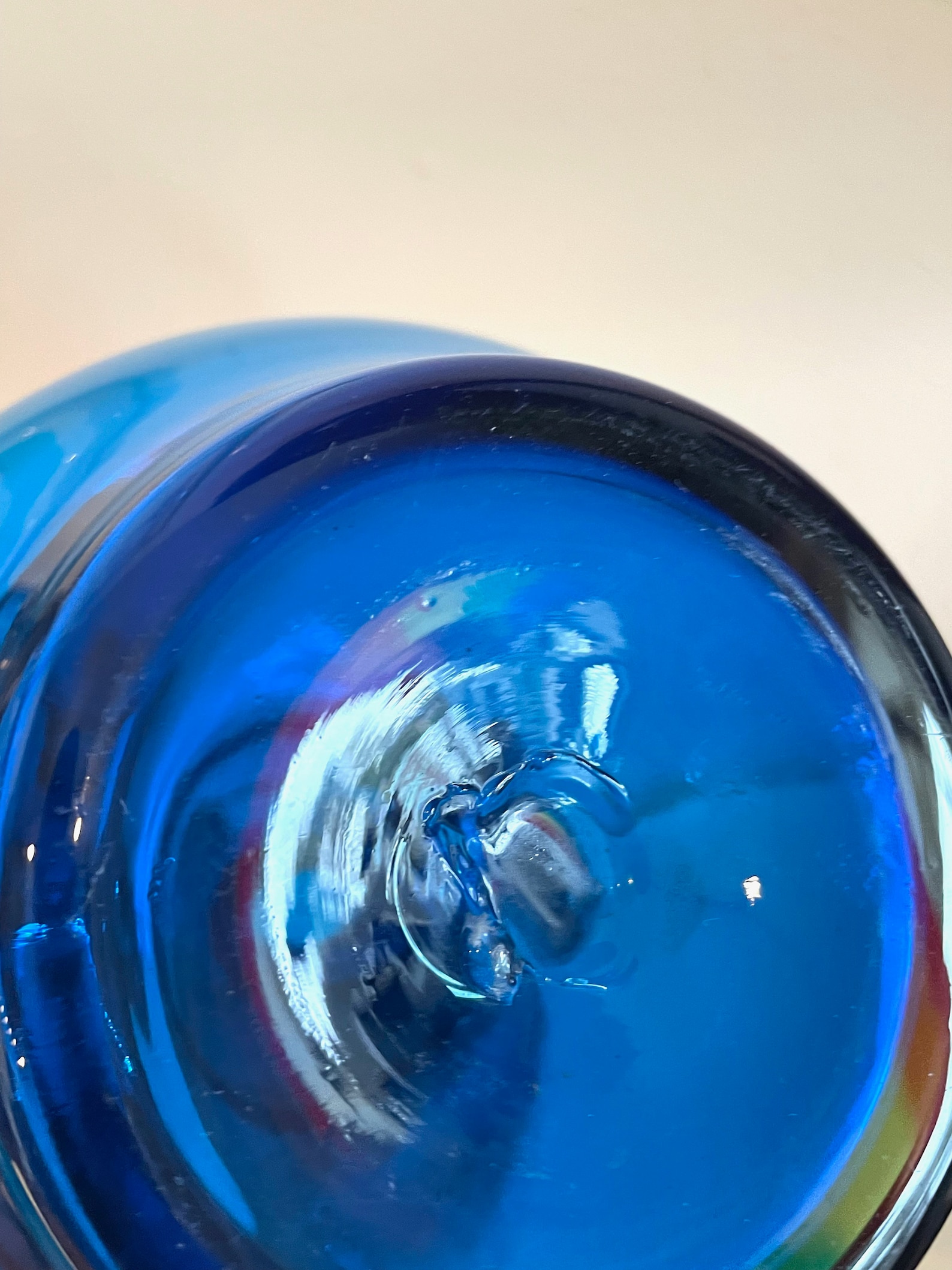 Vintage Cobalt Blue Blenko Decanter With Stopper Mid Century Modern - Etsy