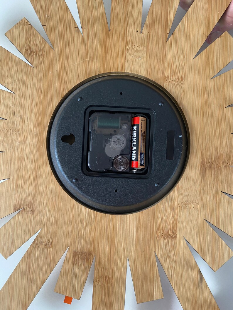 Alessi Raggiante Bamboo Wall Clock | Italian Sunburst Design | Wood ...