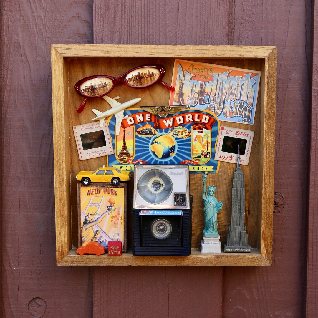 Vintage Travel Box - Found Object Assemblage Art Box - Etsy