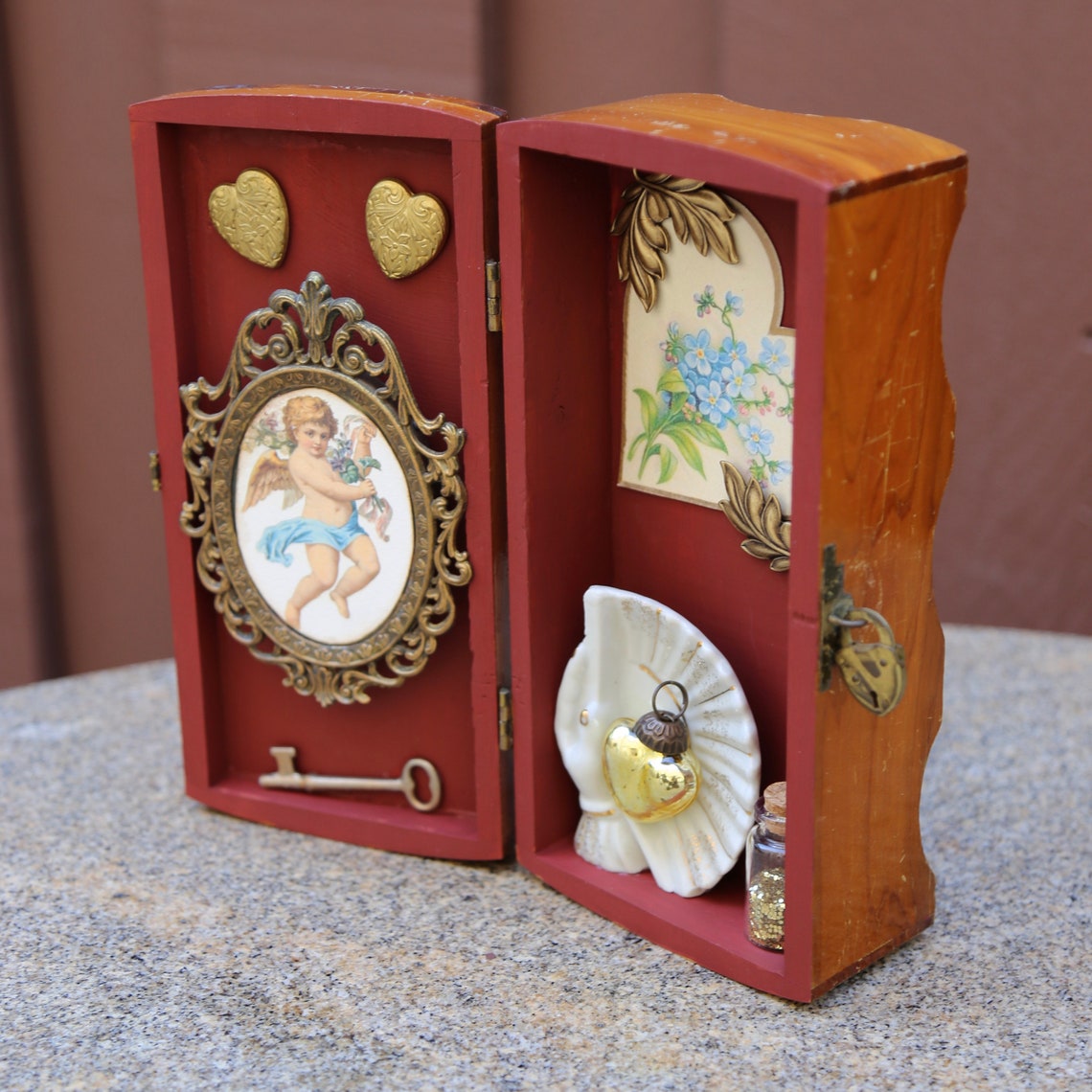 Cupids Box Found Object Assemblage Art Box - Etsy