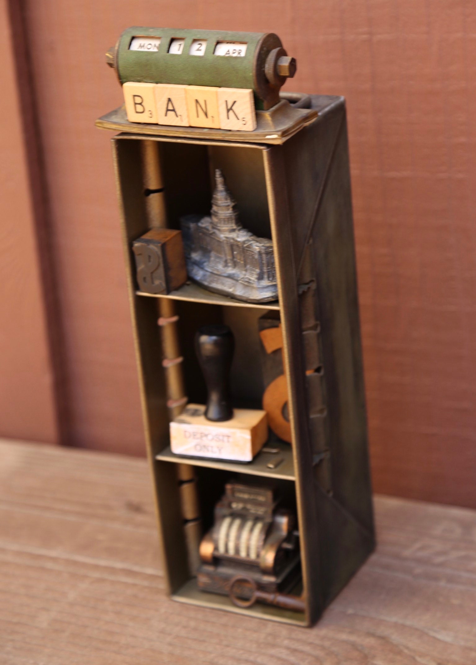 Bankers Box found Object Assemblage Art Shadowbox - Etsy