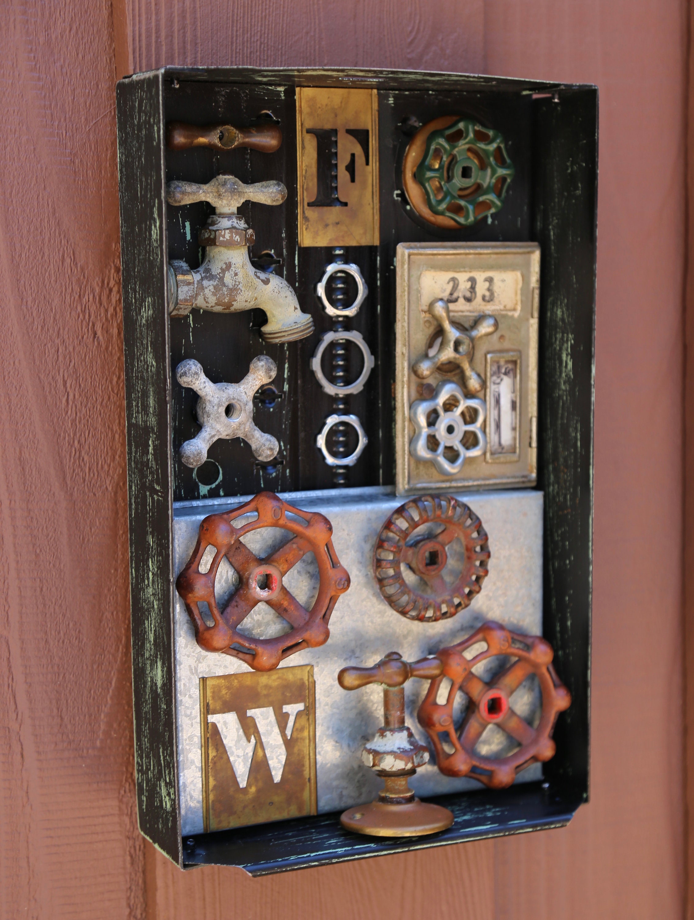 Waterworks Found Object Assemblage Art Shadowbox - Etsy