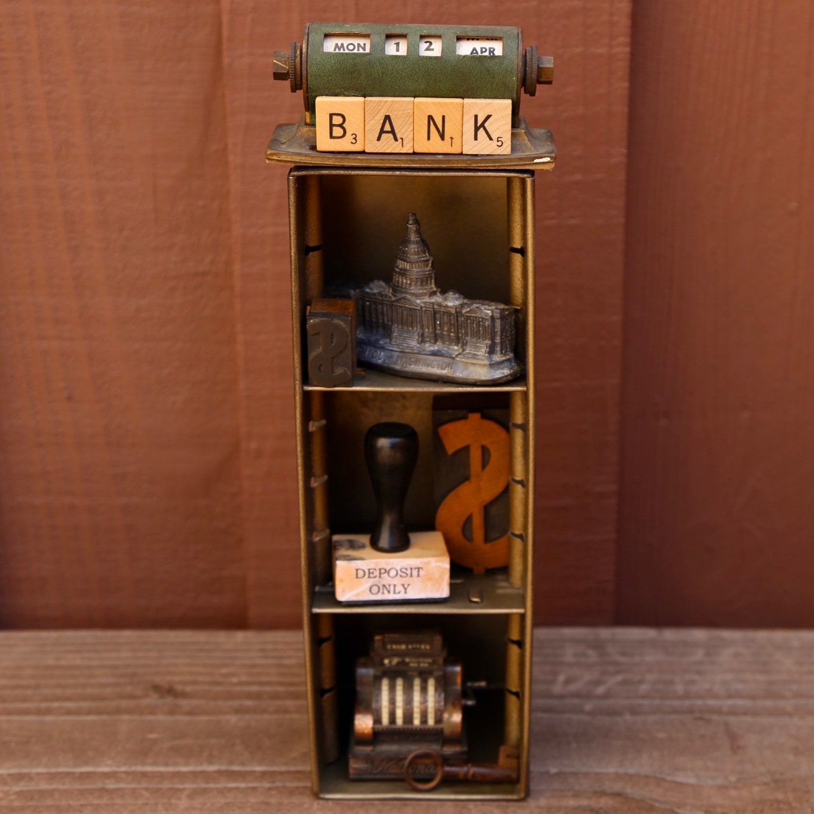 Bankers Box found Object Assemblage Art Shadowbox - Etsy