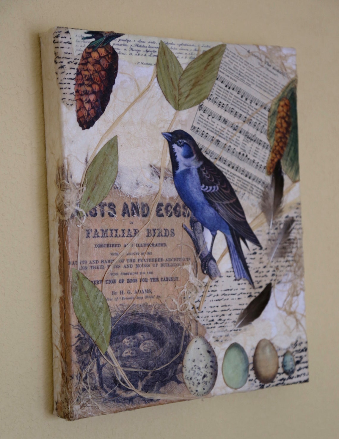 Bluebird Collage Art - Etsy