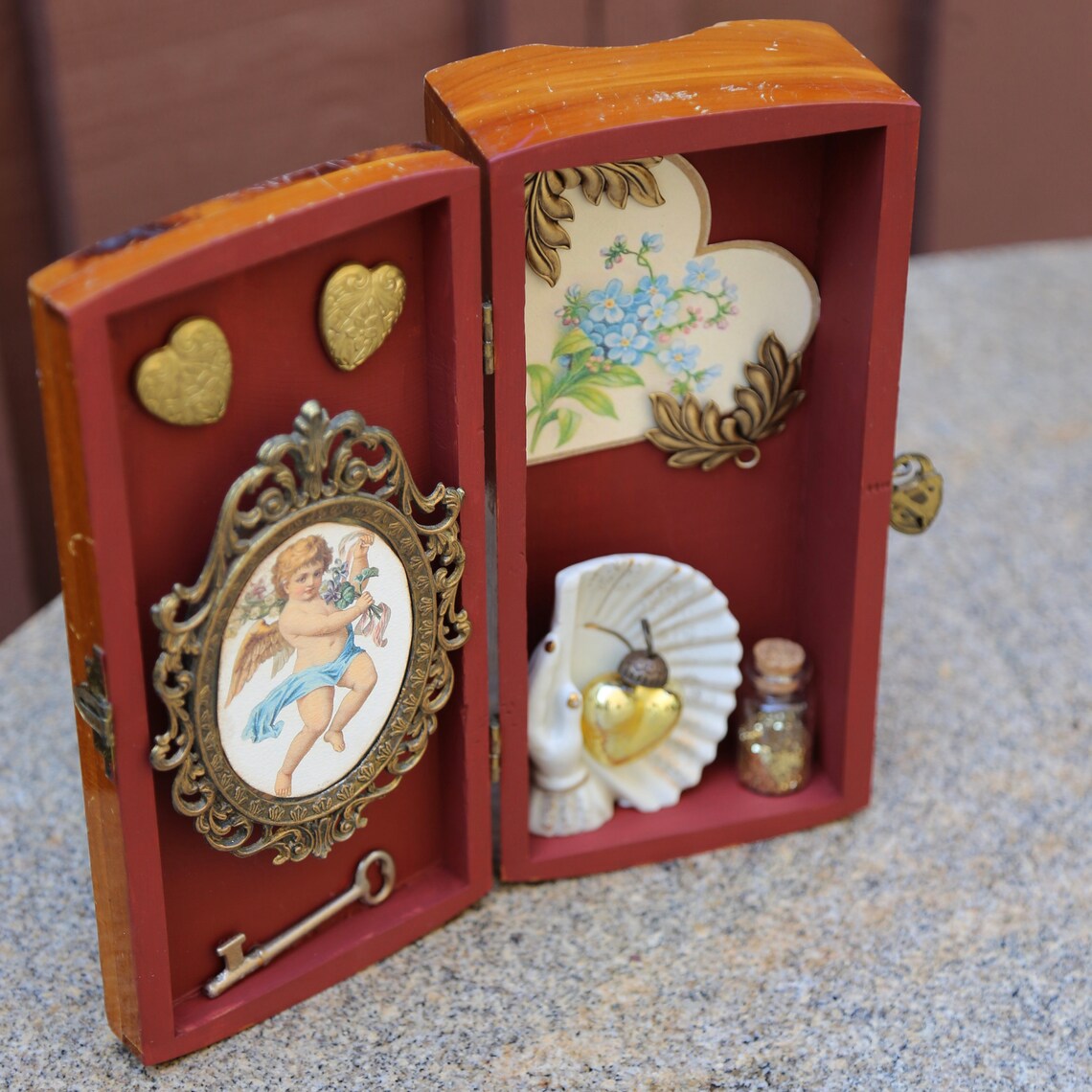 Cupids Box Found Object Assemblage Art Box - Etsy