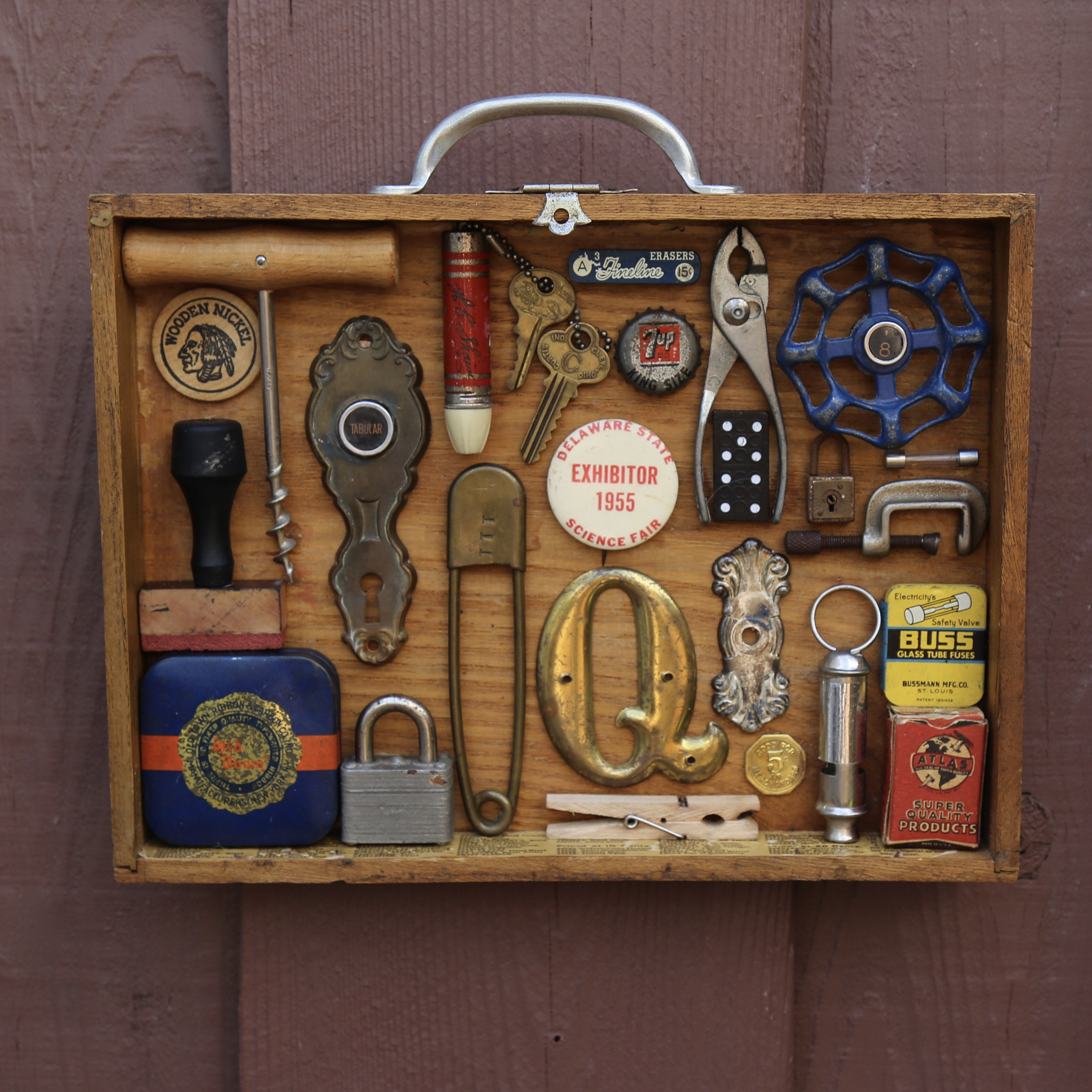 Grandpa’s Junk Drawer- Found Object Assemblage Art - Etsy