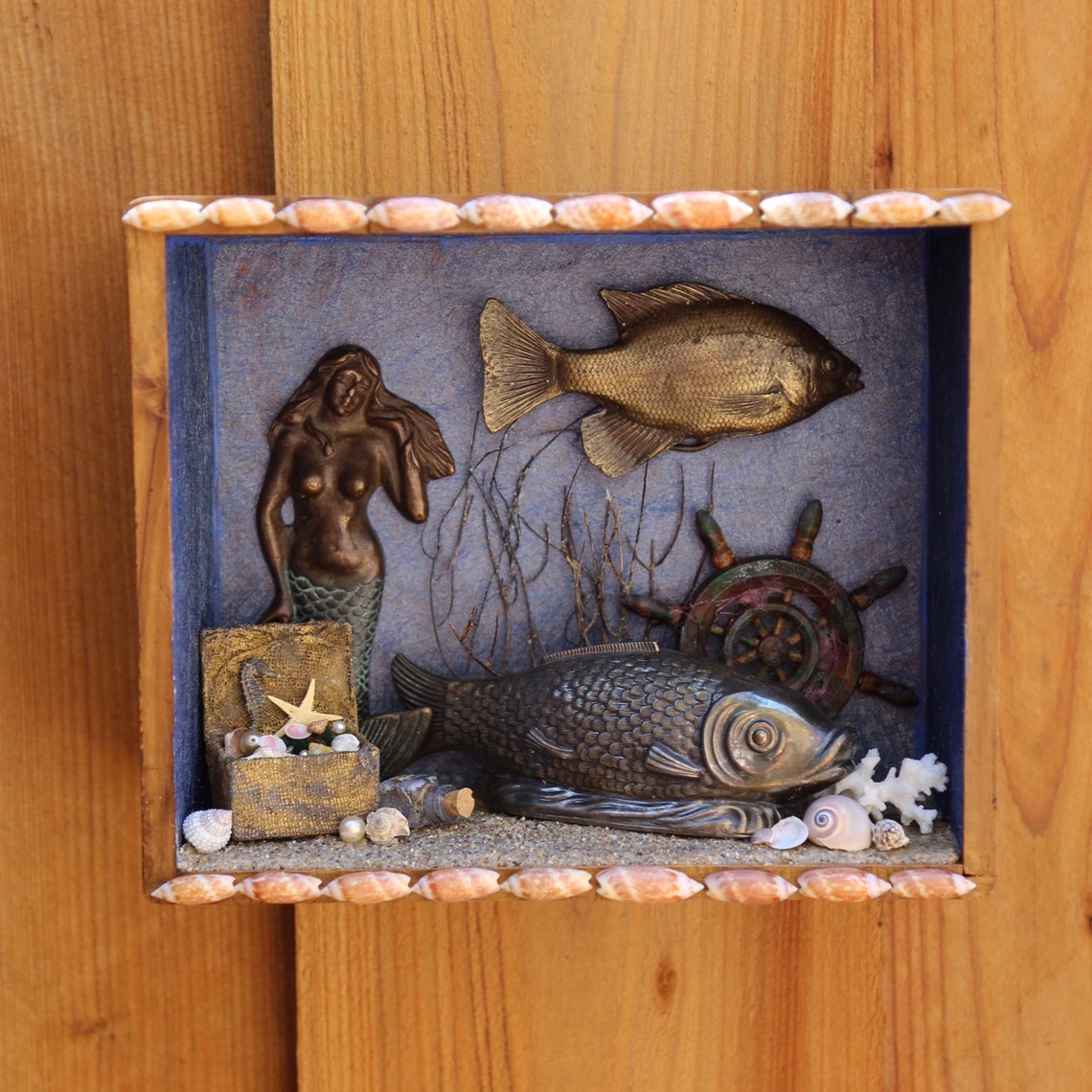 Mermaids Salvage Found Object Assemblage Art Shadowbox - Etsy