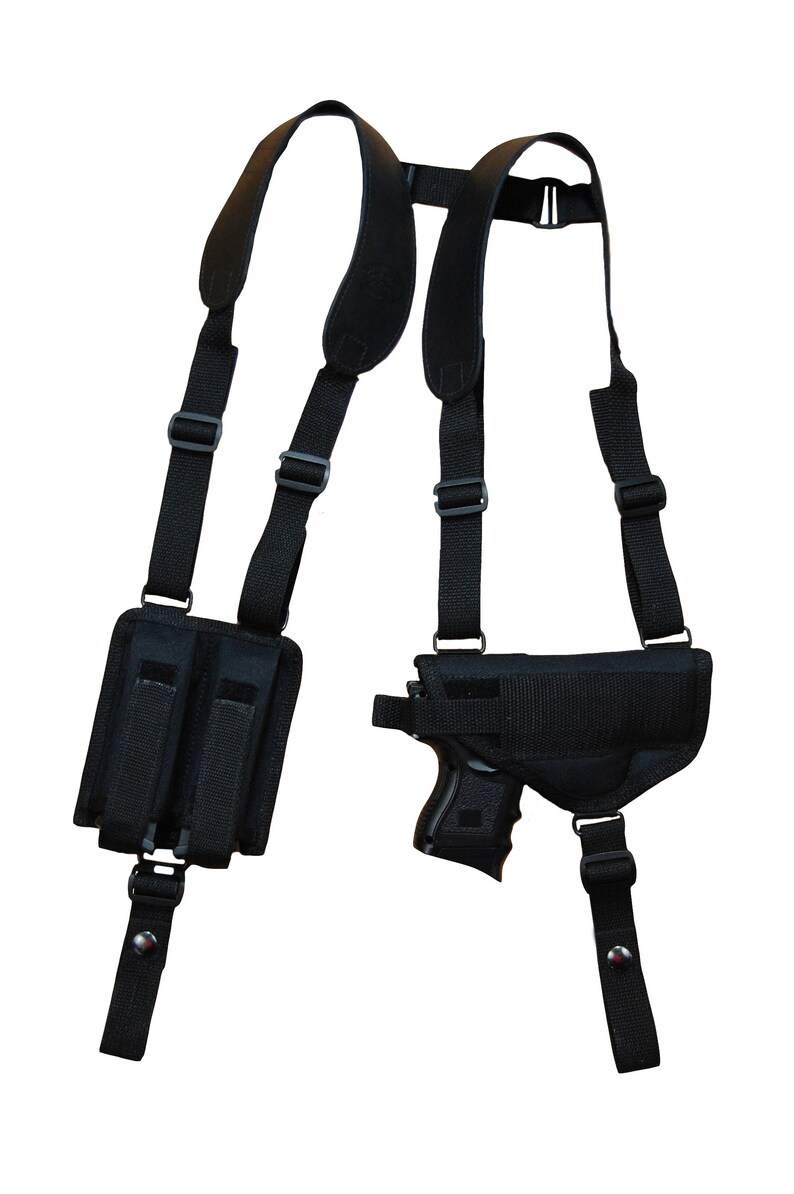New Horizontal Gun Shoulder Holster With Double Magazine Pouch for ...