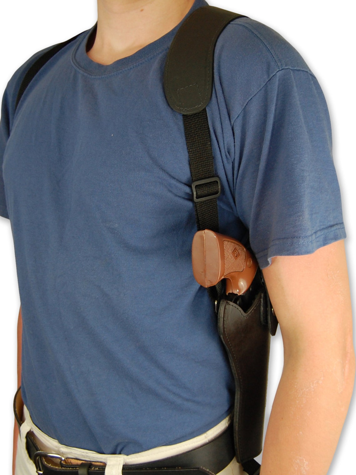 New Black Leather Vertical Cross Harness Shoulder Holster for - Etsy