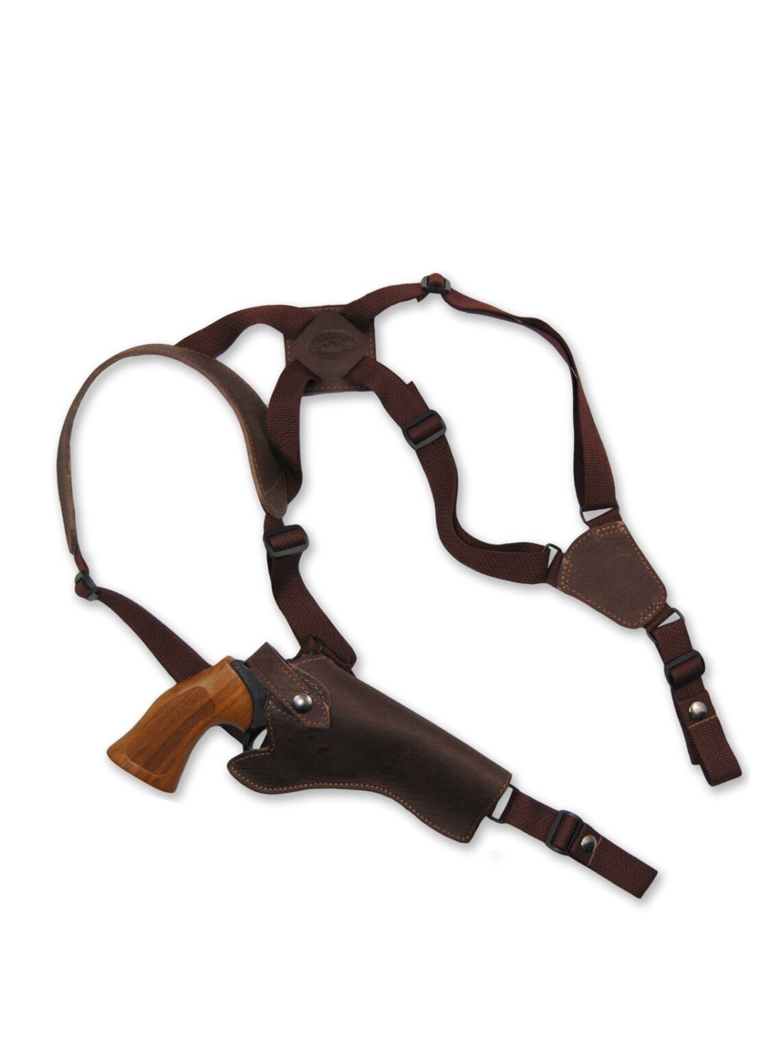 New Brown Leather Vertical Cross Harness Shoulder Holster for 4 ...
