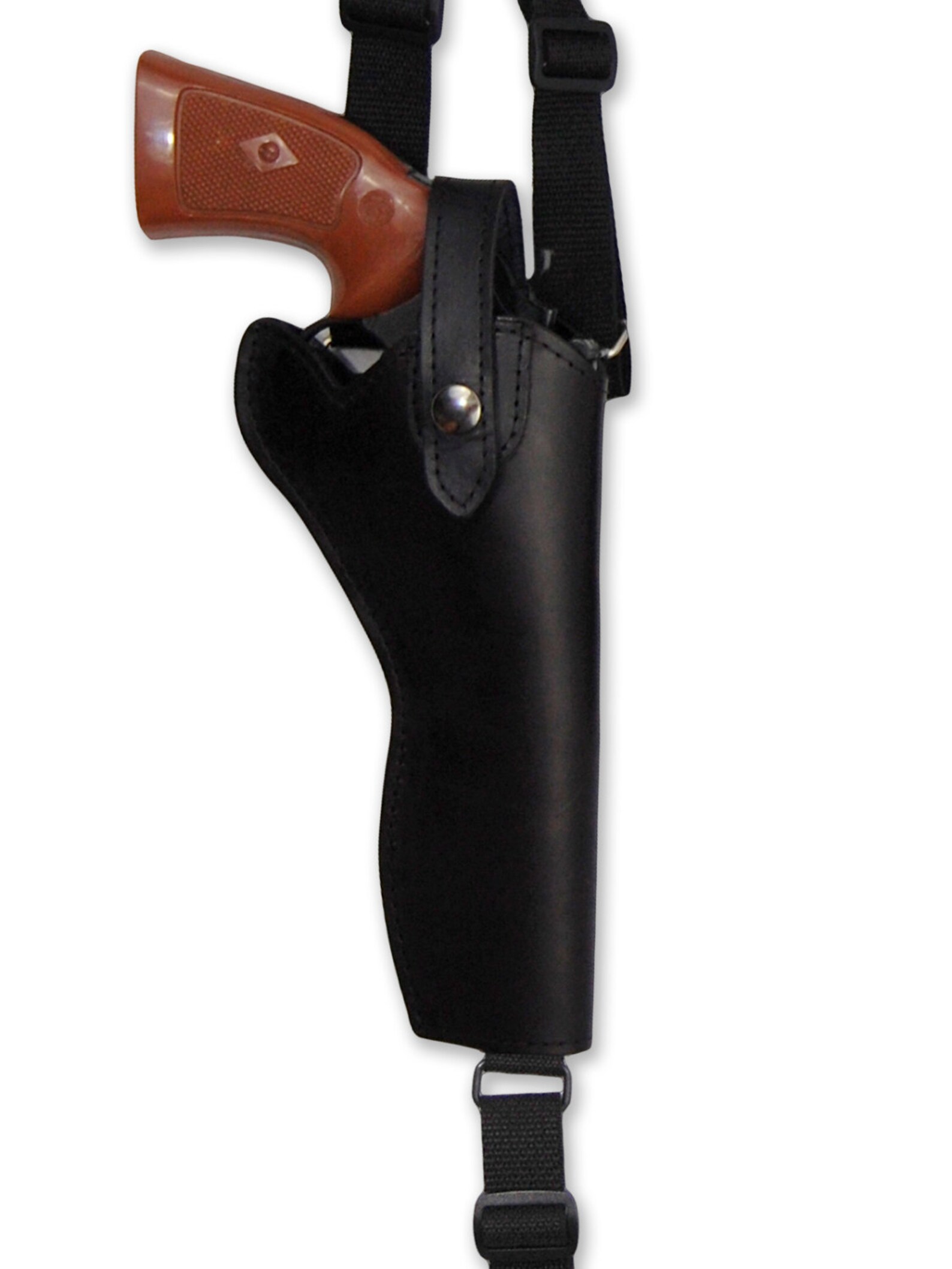 New Black Leather Vertical Cross Harness Gun Shoulder Holster for 6 ...