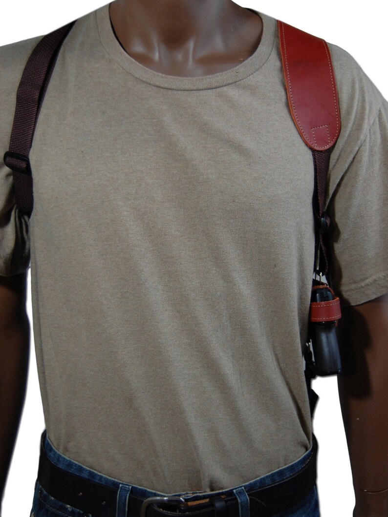 New Burgundy Leather Horizontal Shoulder Holster for Mini 22 | Etsy