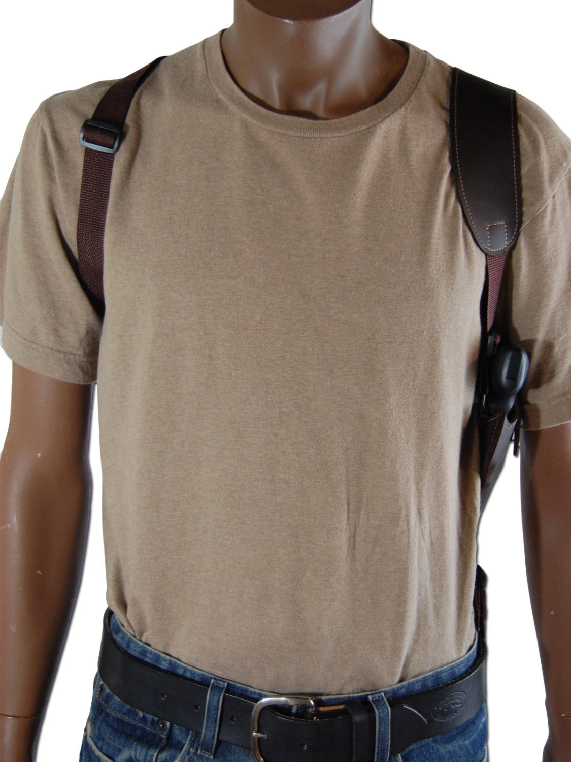 New Brown Leather Vertical Cross Harness Shoulder Holster for 2" Snub ...