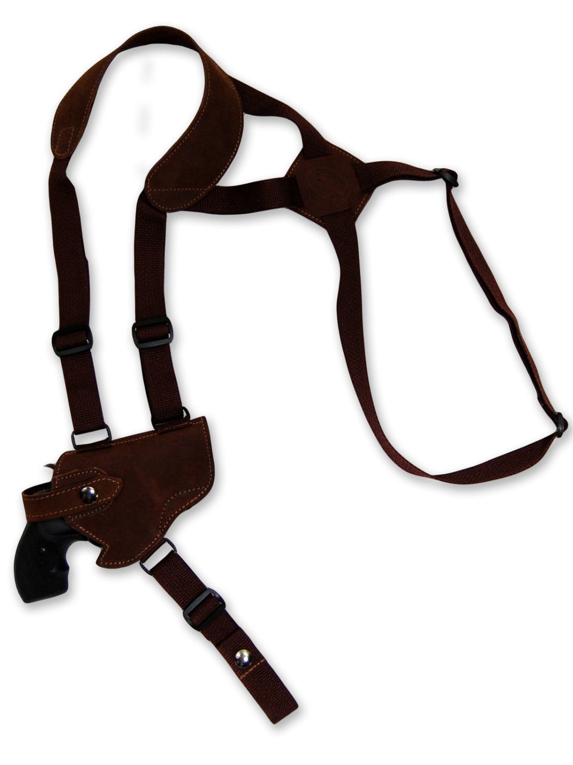 New Brown Leather Horizontal Cross Harness Shoulder Holster | Etsy