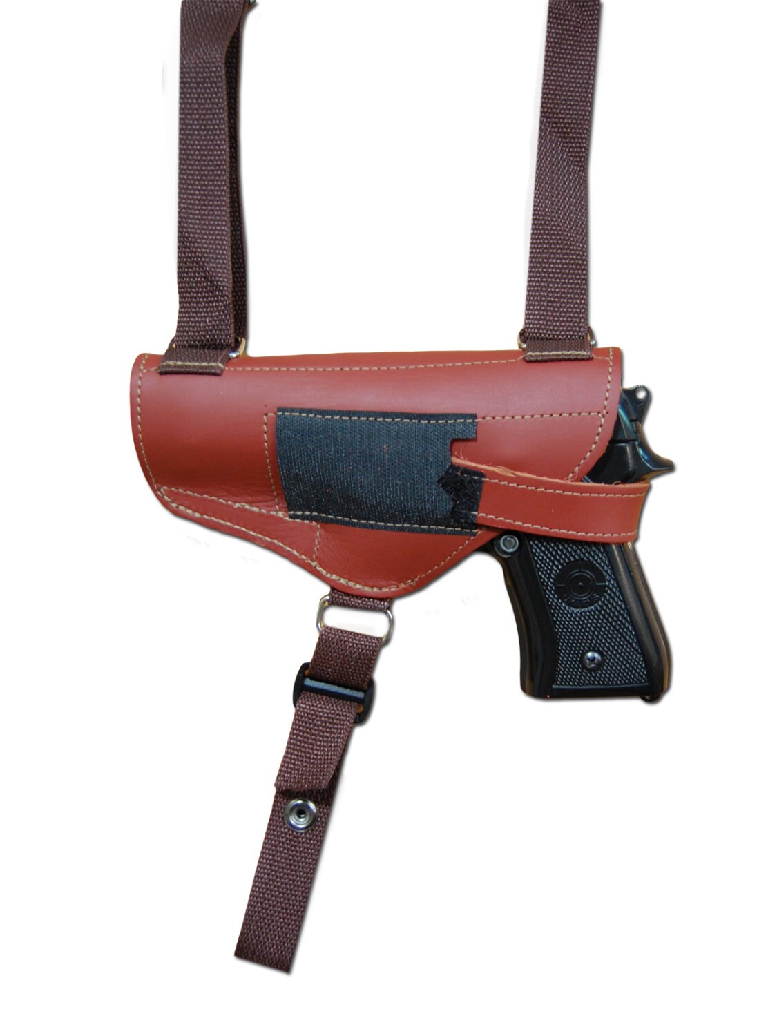 New Burgundy Leather Horizontal 2 Gun Shoulder Holster for - Etsy
