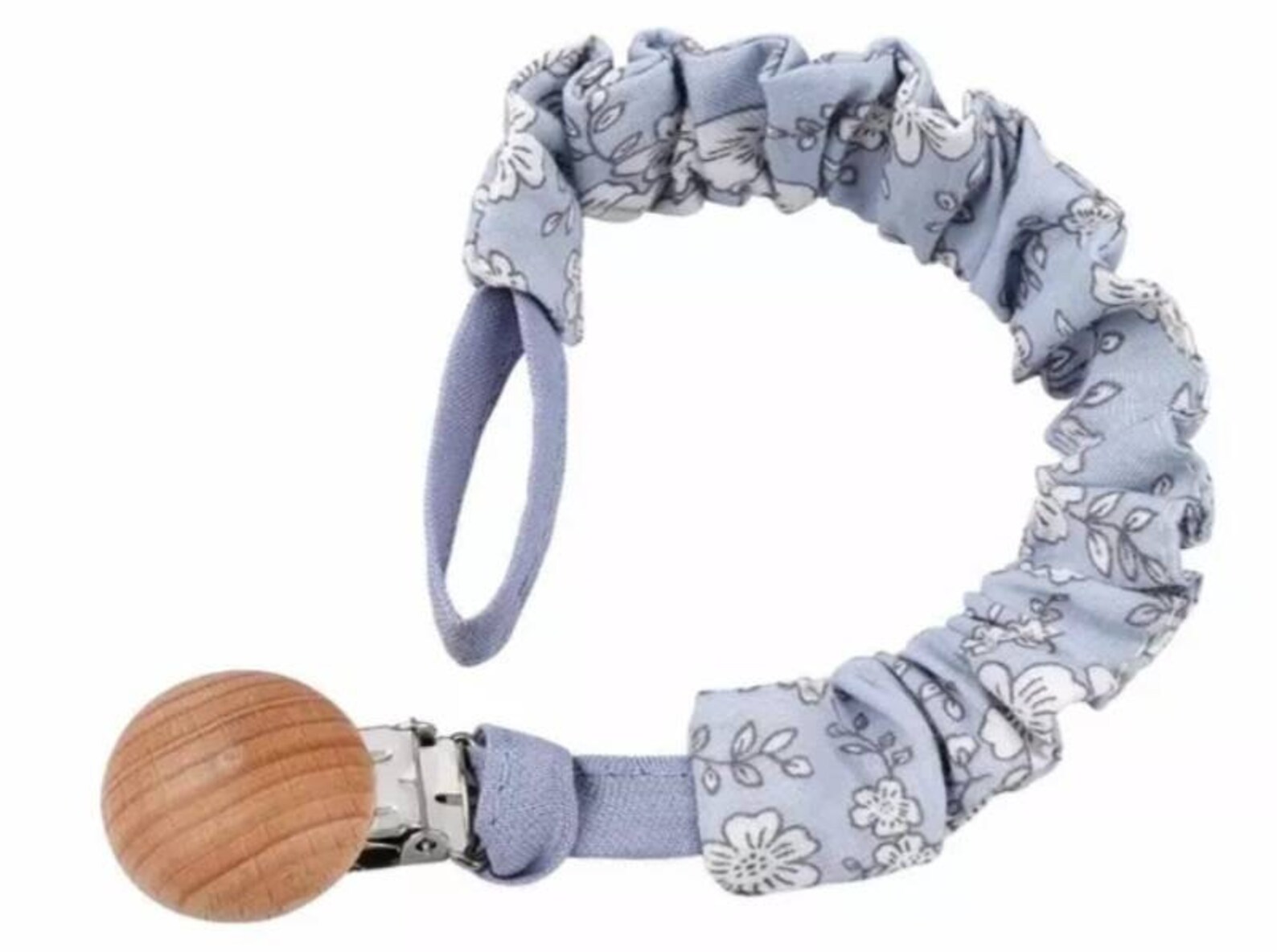 Baby Cotton Pacifier Chain / Beech Wood Pacifier Clip / Infant - Etsy