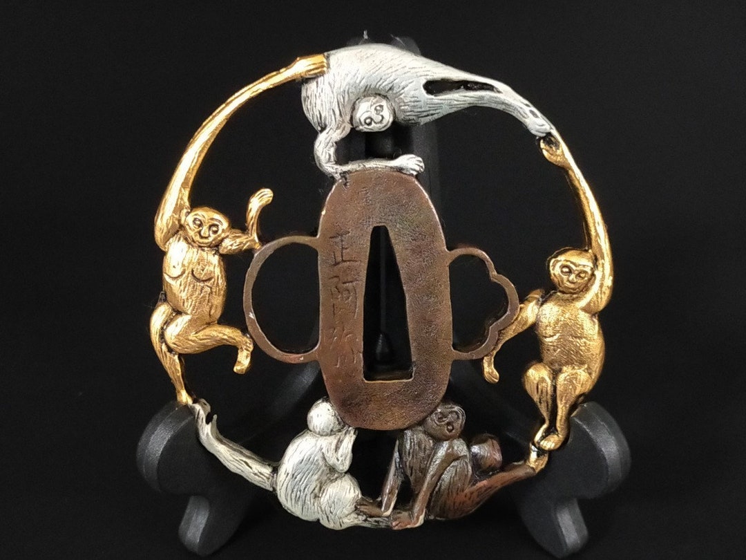 TSUBA, Samurai Sword, Sword Guard, Wave, Koshirae, Katana, Wakizashi ...
