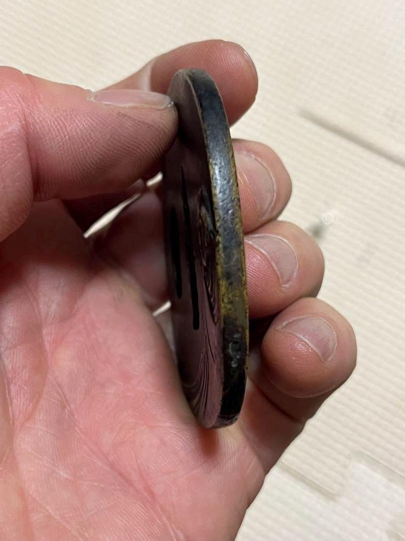 TSUBA, Samurai Sword, Sword Guard, Wave, Koshirae, Katana, Wakizashi ...