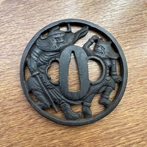 TSUBA, Samurai Sword, Sword Guard, Wave, Koshirae, Katana, Wakizashi ...