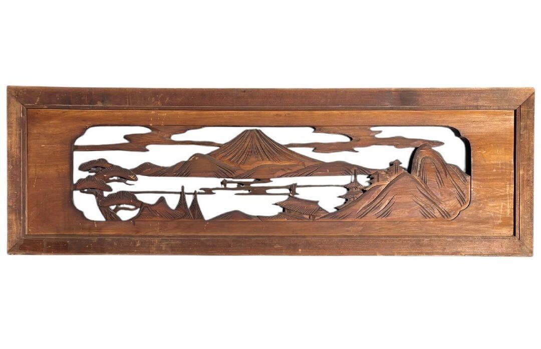 Japanese Ranma, Transom Window, Wooden Carving, Ranma, Openwork Screen ...