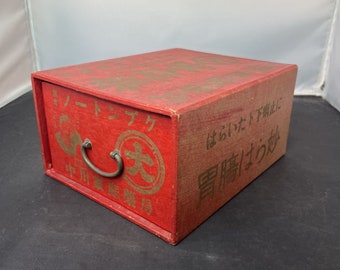 Japanese Medicine Box, Japanese Storage Box, Wood Box, Handmade Japan ...