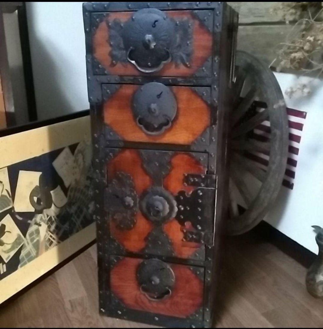 Japanese Chest, Antique Chest, Japanese Tansu, Dansu, Handmade Storage ...