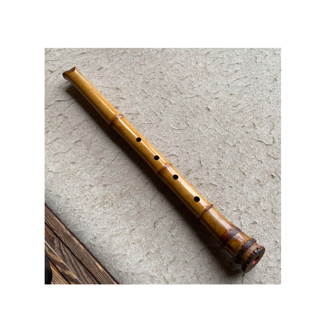 Japanese Instrument Minyo Shakuhachi Vertical Bamboo Flute 20.6inch ...