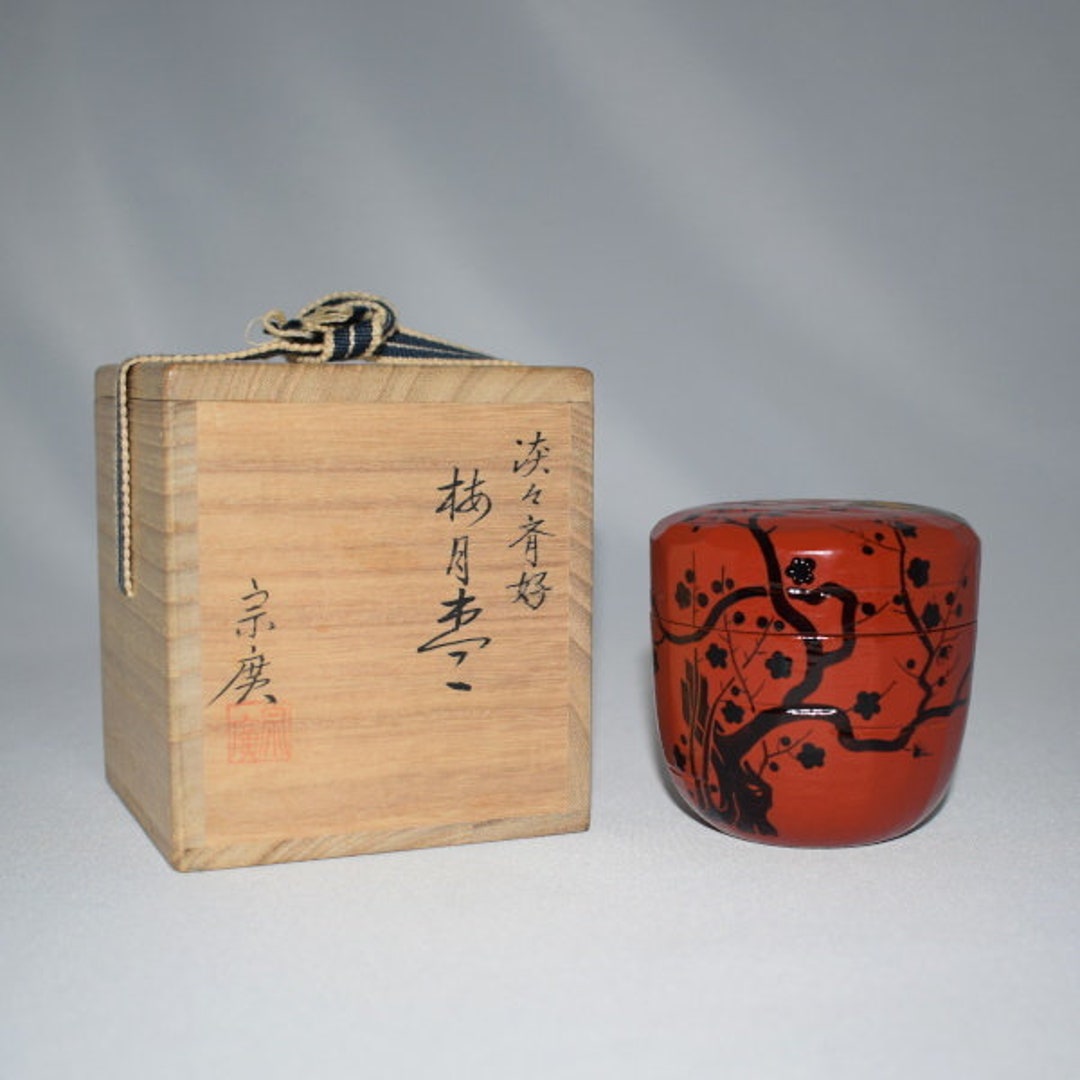 Antique Natsume, Tea Store Case, Lacquere Wood Natsume, Tea Ceremony ...