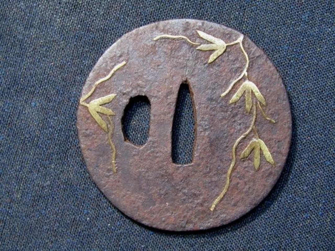 TSUBA, Samurai Sword, Sword Guard, Wave, Koshirae, Katana, Wakizashi ...