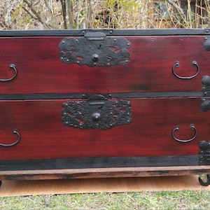 Japanese Chest, Antique Chest, Japanese Tansu, Dansu, Handmade Storage ...