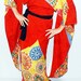 Red Furisode Kimono Floral Furisode Plus Size Kimono - Etsy