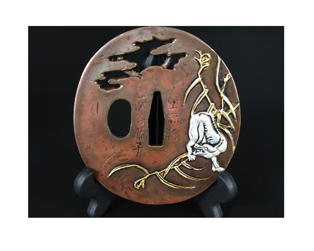 TSUBA, Samurai Sword, Sword Guard, Wave, Koshirae, Katana, Wakizashi ...