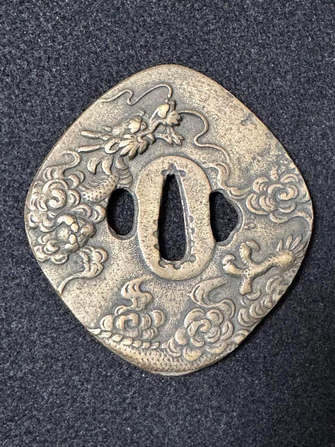 TSUBA, Samurai Sword, Sword Guard, Wave, Koshirae, Katana, Wakizashi ...