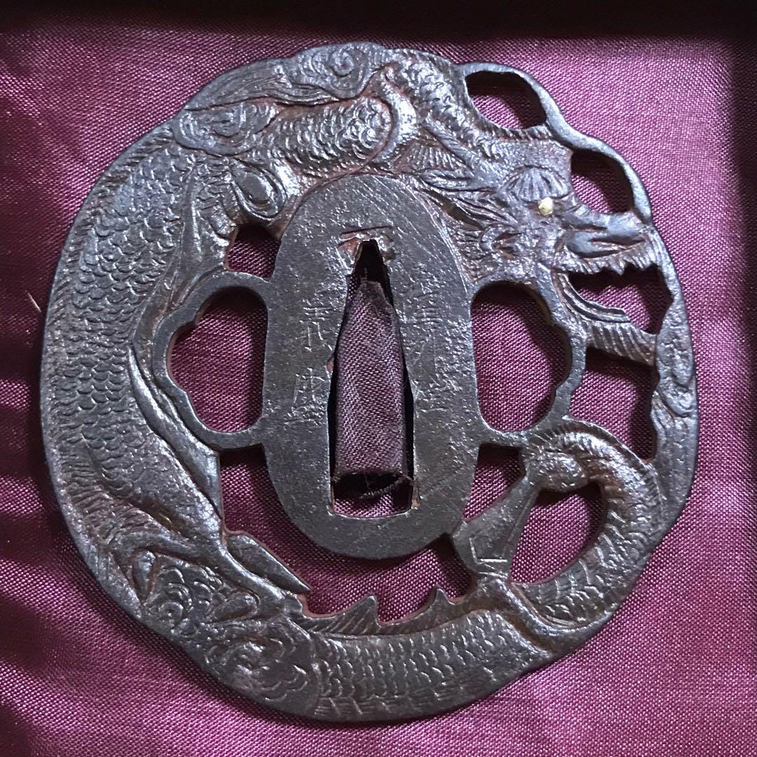TSUBA, Samurai Sword, Sword Guard, Wave, Koshirae, Katana, Wakizashi ...
