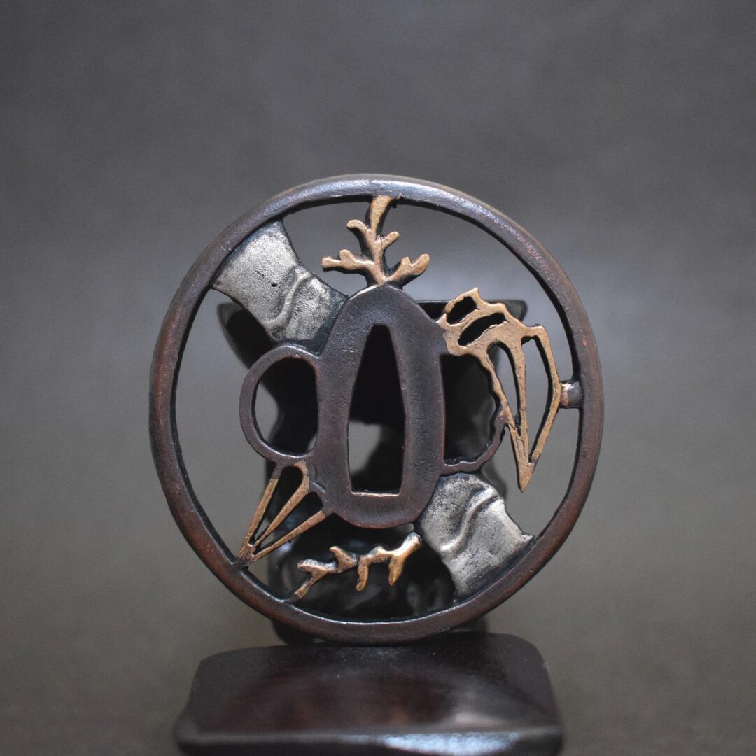 TSUBA, Samurai Sword, Sword Guard, Wave, Koshirae, Katana, Wakizashi ...
