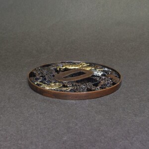 TSUBA, Samurai Sword, Sword Guard, Wave, Koshirae, Katana, Wakizashi ...
