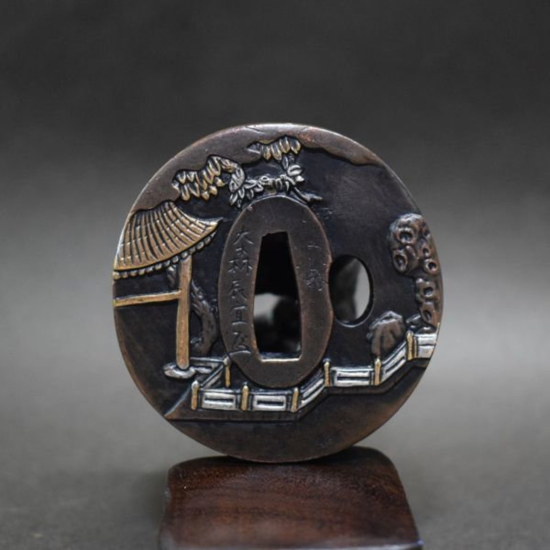 TSUBA, Samurai Sword, Sword Guard, Wave, Koshirae, Katana, Wakizashi ...