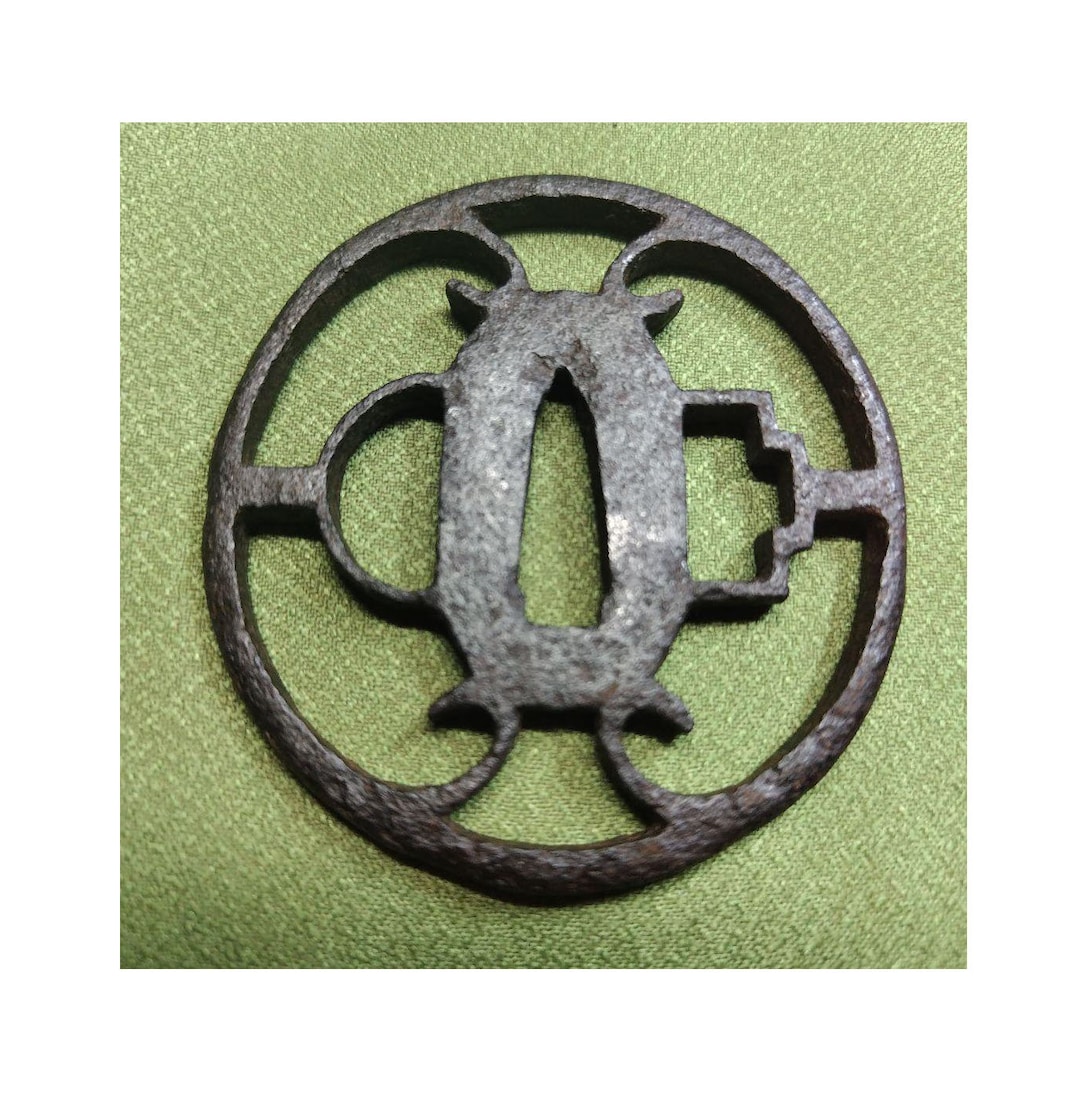 TSUBA, Samurai Sword, Sword Guard, Wave, Koshirae, Katana, Wakizashi ...