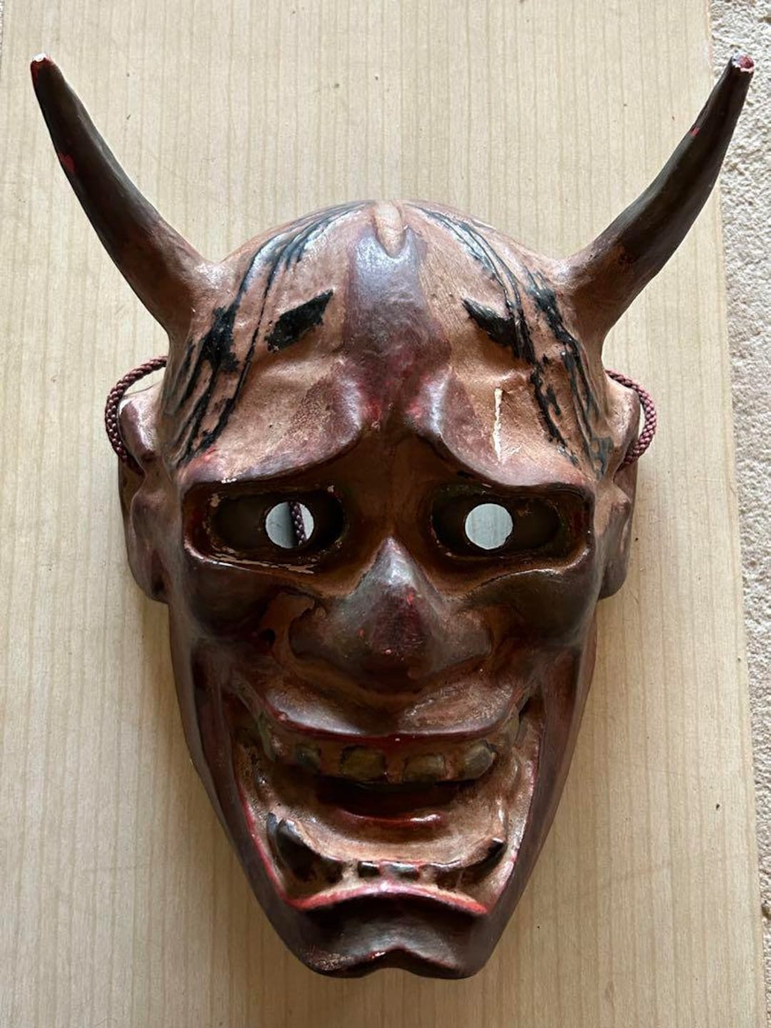 Japanese Mask, Antique Mask, Noh Mask, Kagura Mask, Hannya Mask, Oni ...