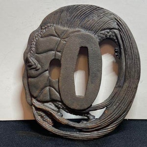 TSUBA, Samurai Sword, Sword Guard, Wave, Koshirae, Katana, Wakizashi ...