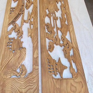 Japanese Ranma, Transom Window, Wooden Carving, Ranma, Openwork Screen ...